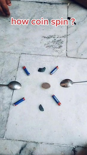 see the magic ,how the coin spin##experiment #newexperimentt #creative #tips #tricks #reality #fyp