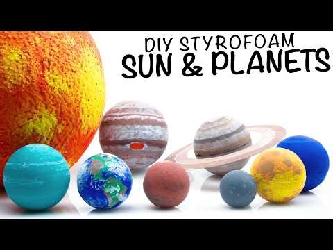How to Make the Solar System at Home 🌍🪐 Styrofoam Planet DIY