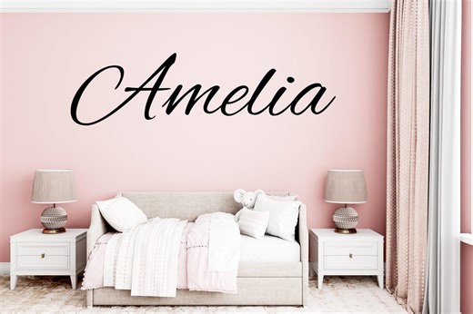 Personalised Script Style Custom Name Wall Sticker Decal Bedroom Kids Bespoke Custom Made Adhesive Vinyl Nursery - Etsy UK