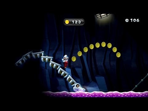 New Super Mario Bros. U -- Dark Dark Coaster (Gold Medal)