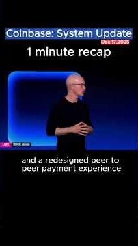 Coinbase System Update - Dec 17th Live Stream Recap