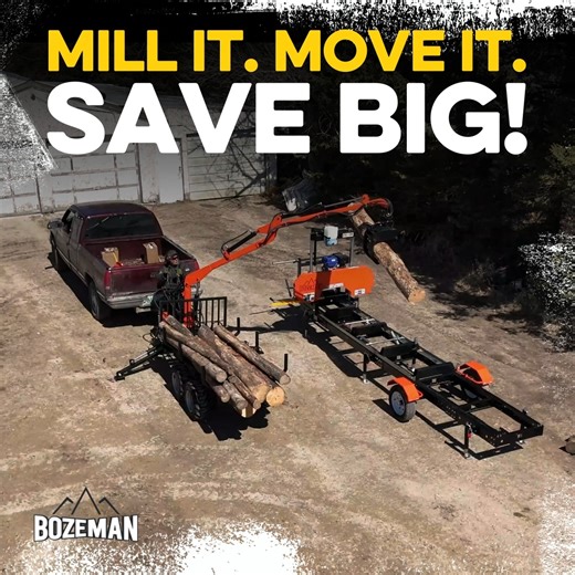 16K views · 30 reactions | The only time milling around gets the job done. ✅ Bozeman sawmills and trailers help you mill, move and build wherever the work takes you—on sale for a limited time. 蝹 Stop by your local Princess Auto today ➡️ https://prnc.es/3VMdLEI | Princess Auto | Facebook