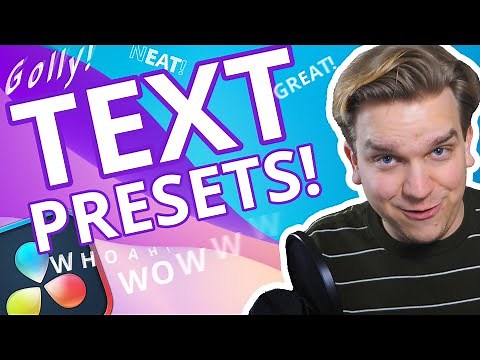 NEXT LEVEL Text Presets for DaVinci Resolve!