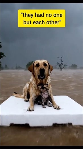 Dog & Kitten Trapped in Flood। #shorts #flood #animalrescue #dogandcat #viralshorts #usashorts