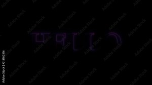 Hello animation revealer motion poster, banner text. Available in 4K FullHD and HD video footage. Stock Video