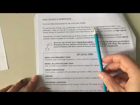 A level English Language - independent learning 2 - Lexis and Semantics