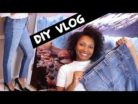 HOW TO MAKE TWO TONED JEANS | DIY UPCYCLE | BlueprintDIY