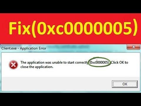 How to fix Error code 0xc0000005 in windows 7 8 10