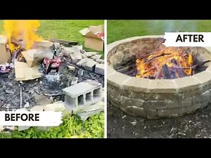 DIY Stone Fire Pit Build From Start to Finish