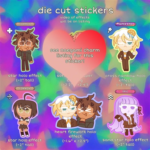 Danganronpa X CRK Die Cut Stickers - Etsy