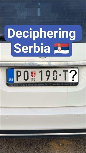Serbian Numberplates Explained 🚗🗺️