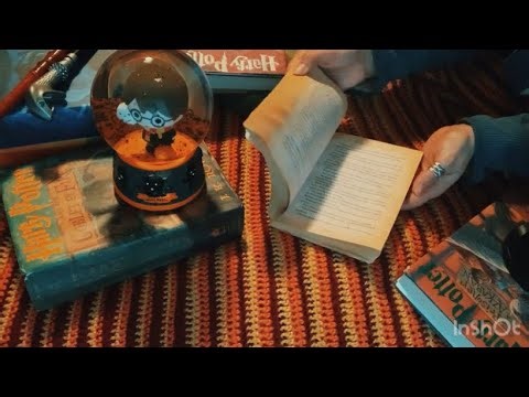 ASMR- Whispering about Original Harry Potter Book Collection
