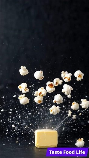 Butter Melts & Explodes into Popcorn 🍿 Satisfying Slow Motion Food #Popcorn #ButterPopcorn