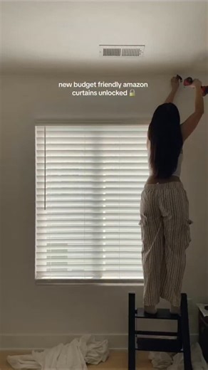 Home Essentials | Lifestyle on Instagram: "Comment NEEDS for 🔗 This is a favorite find! 🤍 The secret to budget-friendly curtains is finding the right fabric and using the right hanging hack to make them look custom.🙌 #amazonfinds #curtainsandblinds #curtains #bedroomdecor #affordablehomefinds budget friendly curtains, affordable decor, curtain hack, look expensive for less, amazon home finds, cheap curtains, home upgrade"