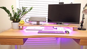 Custom work station with RGB and wireless charger