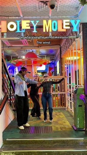 The wind has good taste! So naturally...it brought us to Funhouse 👯‍♀️ #HoleyMoleyGolfClub #MelbourneCBD | Holey Moley Golf Club