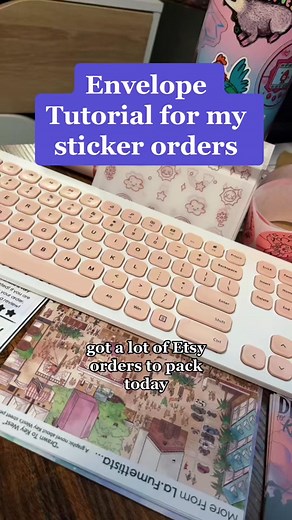 Envelope Making Tutorial for Cute Sticker Packaging