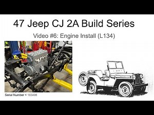 1947 Willys Jeeps CJ2a L134 Engine Install
