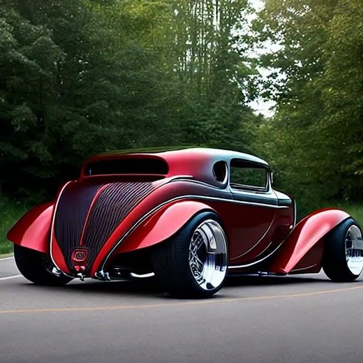 AI Generated Art: Hot Rod Cars - Created Entirely with Artificial Intelligence. #Shorts