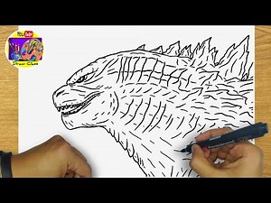 HOW TO DRAW GODZILLA STEP BY STEP | DRAWING GODZILLA EASY
