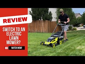 Ryobi Electric Lawn Mower Setup & Review | First Time Use