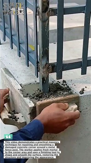 Smart Concrete Corner Repair Trick | Masonry Finishing Hack That Saves Time