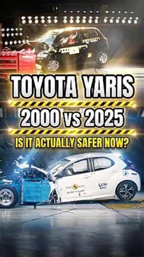 Toyota Yaris 2000 vs 2025 Crash Test — 4★ vs 4★?! What’s REALLY Going On?