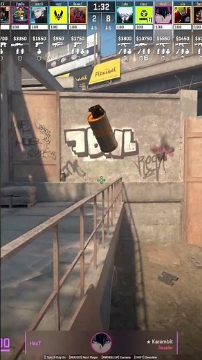 Vitality Overpass Boost Jumping MP9 TRICK IN CS2