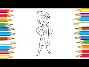 Inside Out 2 coloring pages | How to color Joy