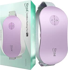 Slimpal Heating Pad for Period Cramps, Portable Cordless Electric Heating Pad for Menstrual Pain Relief Heat Belt, Rechargeable Wearable Heat Pad, Purple