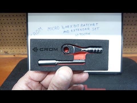 MICRO 1/4 HEX BIT RATCHET SET WITH EXTENDER,MADE BY CROM, UNBOXING, THIS IS NIFTY 😲
