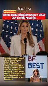 5.8K views · 62 reactions | Melania Trump's Linguistic Legacy: A...
