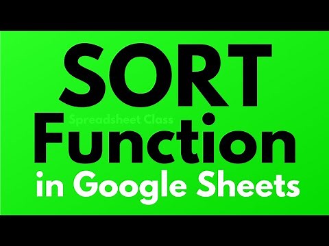 SORT function in Google Sheets (Sort data vertically or horizontally)