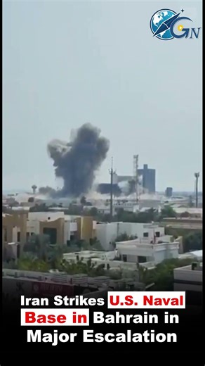 Iran Strikes U.S. Naval Base in Bahrain in Major Escalation #shorts #usiran #usmilitary