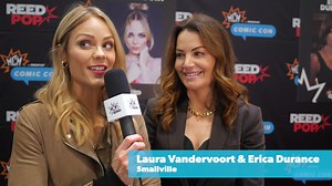 All the way from Smallville, Laura Vandervoort & Erica Durance are at MCM London meeting fans 🦸🏼‍♀️ Book Photo Ops and Autographs from the epic sales desk in south hall, or book online here: https://bit.ly/3zlBmkS | MCM London Comic Con