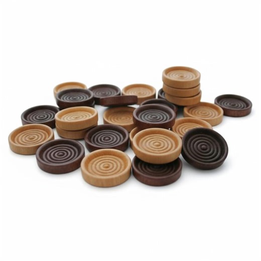 Bulk Wood Checker Set Classic Game Night Entertainment Family Activity Board Games Strategy Challenge Checker Pieces Walnut Design 1.25" - Etsy