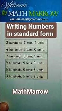 How to write numbers in standard form @MathMarrow