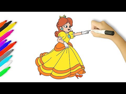How to Draw Princess Daisy | Super Mario Bros