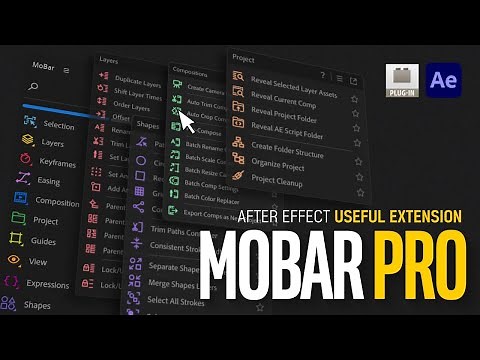 After Effects Useful Extension Mobar Pro Fast Work Speed