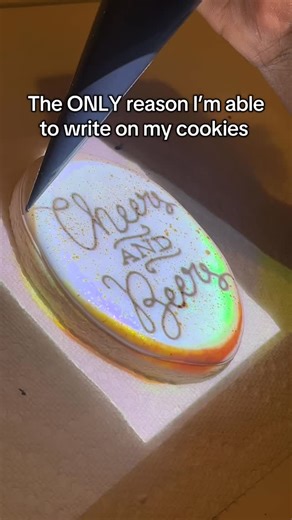 Kyana | Metro Atlanta Treats & Desserts on Instagram: "Without my projector, I am nothing 😭. If only yall could see the piping on my cookies before #customsugarcookies #royalicingcookies"