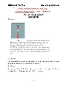 Work energy and power solved mcqs; conservative force and non conservative force; elastic collision;