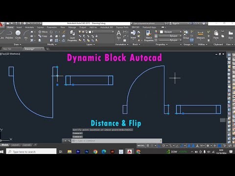Dynamic Block Autocad For Distance & Flip