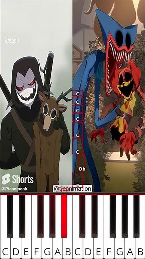 Scary Scanner COMPLETE EDITION | 99 Nights in Forest ‪(@tieanimation) - Octave Piano Tutorial