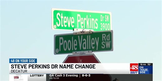 Decatur officially unveils new street name honoring Steve Perkins