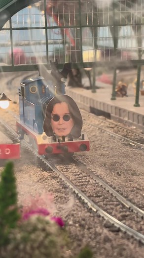 Ozzy Trainbourne #crazytrain #ozzy #ozzyosbourne #modelrailroad #modelrailroading #fyp #hoscale #crafts #hobby #miniature #mini #thomas #thomasthetankengine #ttte #funny #clips #modeltrains