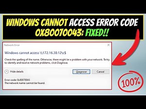 Fix Windows Cannot Access Error Code 0x800700431