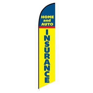 Home and Auto Insurance Feather Flag | Outdoor Advertising