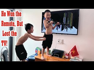 Brothers Fight Over Remote and End Up Breaking the TV!