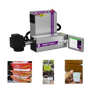 [Hot Item] Large Format Laser Marking Machine Qr Code Production Date UV Laser Printer for Drink Bottle HDPE Cap Yogurt Plastic Cap Price