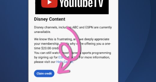 How to claim your $20 YouTube TV credit while ABC channels remain unavailable